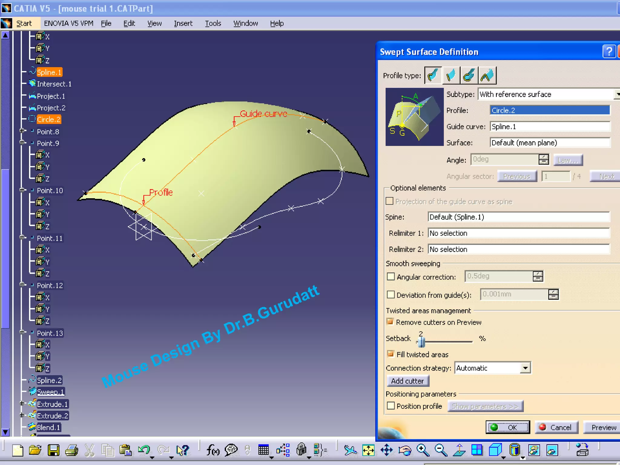 Mouse tutorials/design -Using CATIA Wireframe and Surface Design ...