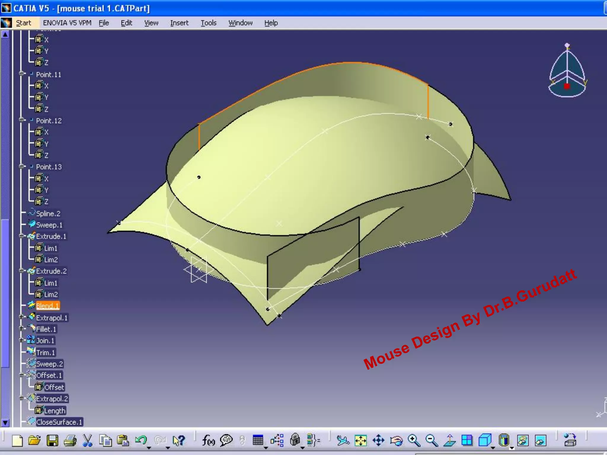 Mouse tutorials/design -Using CATIA Wireframe and Surface Design-Exercise -1 | PPT