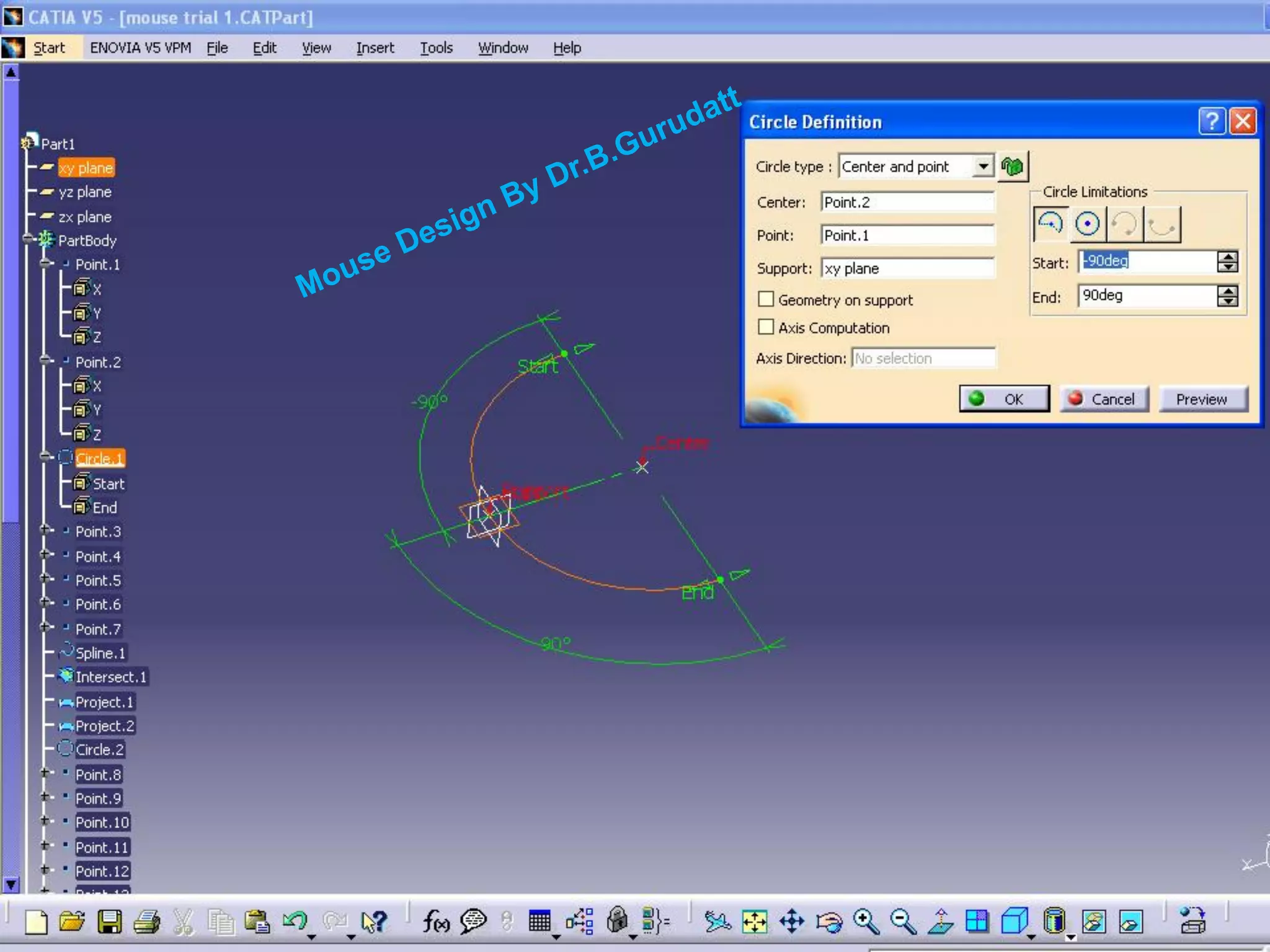 Mouse tutorials/design -Using CATIA Wireframe and Surface Design-Exercise -1 | PPT