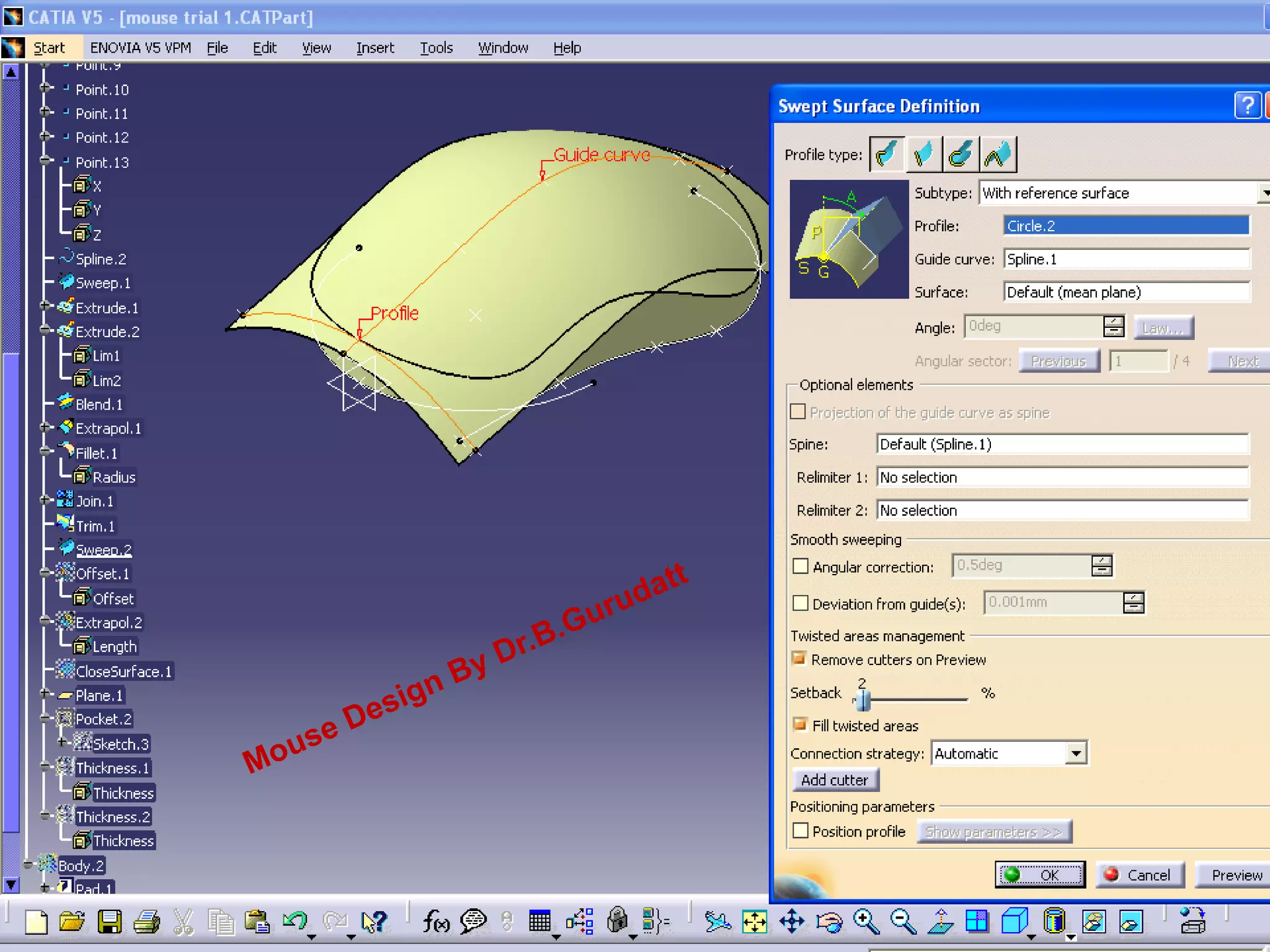 Mouse tutorials/design -Using CATIA Wireframe and Surface Design ...