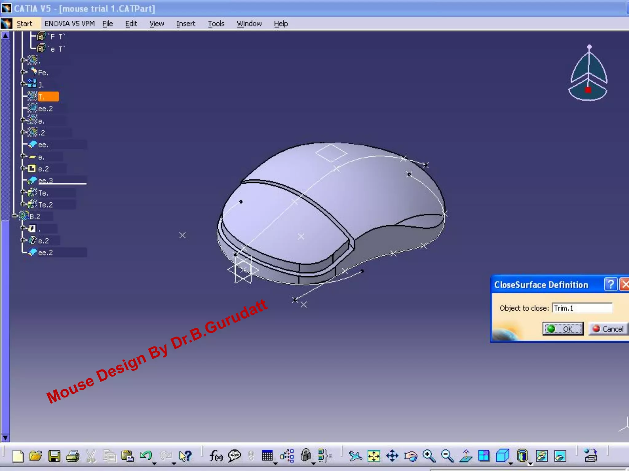 Mouse tutorials/design -Using CATIA Wireframe and Surface Design-Exercise -1 | PPT