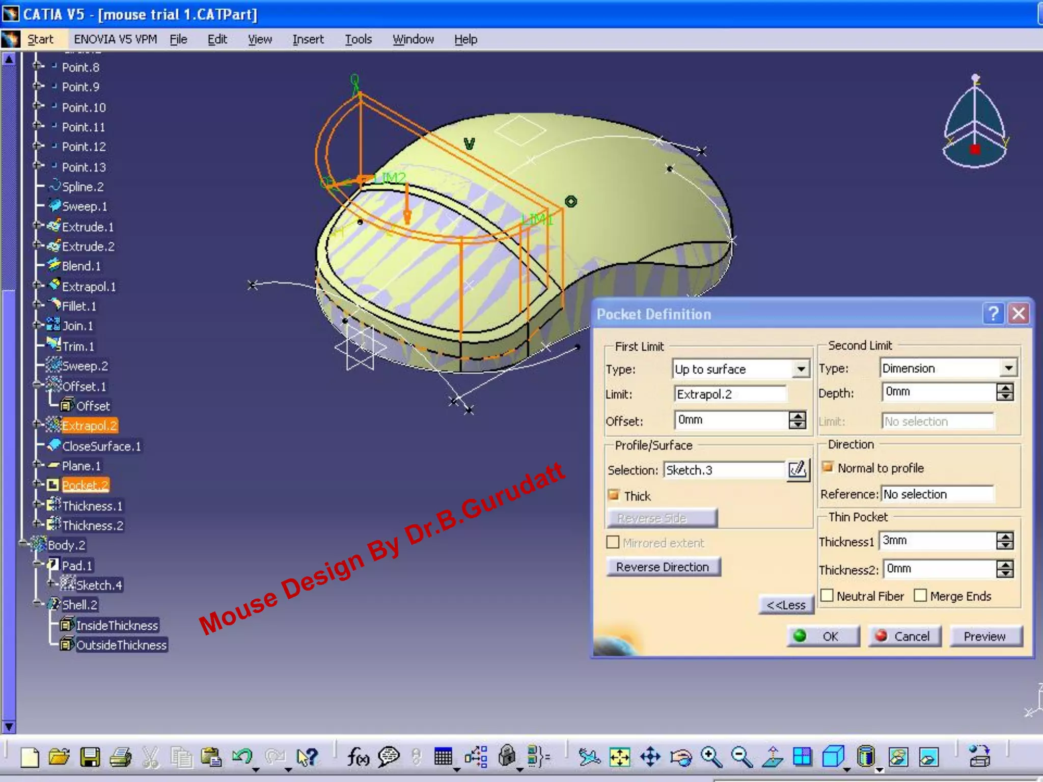 Mouse tutorials/design -Using CATIA Wireframe and Surface Design ...