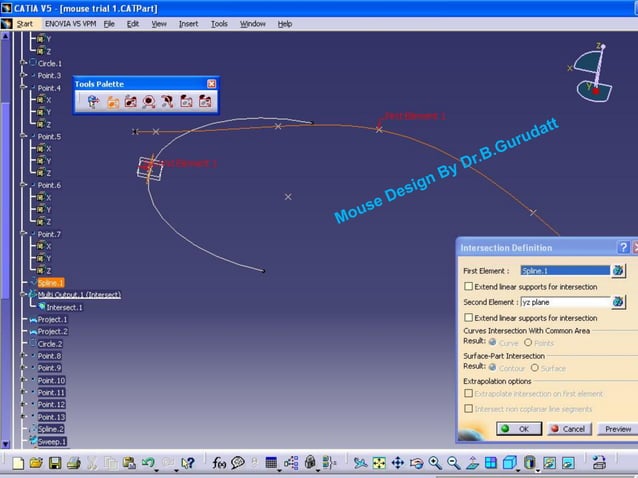 Mouse tutorials/design -Using CATIA Wireframe and Surface Design-Exercise -1 | PPT