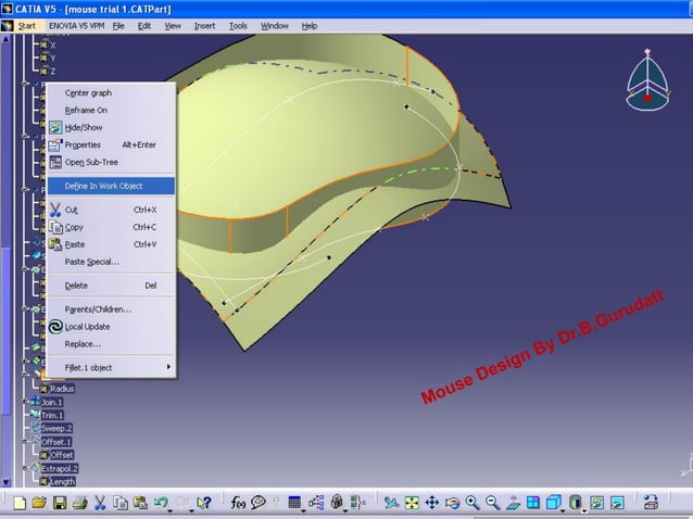 Mouse tutorials/design -Using CATIA Wireframe and Surface Design-Exercise -1 | PPT