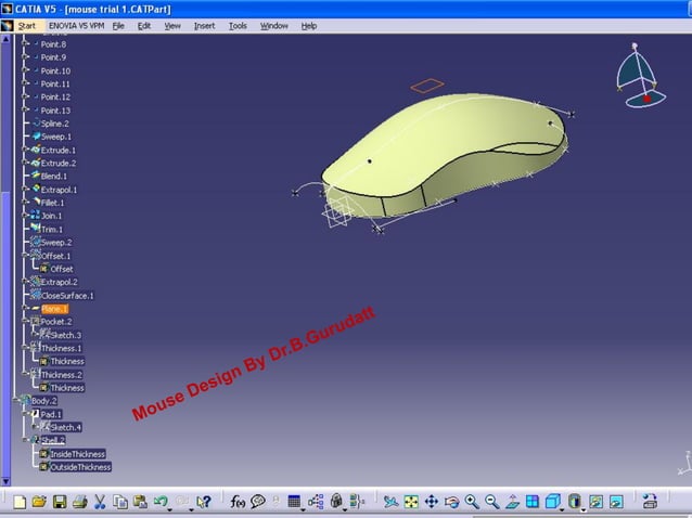 Mouse tutorials/design -Using CATIA Wireframe and Surface Design-Exercise -1 | PPT