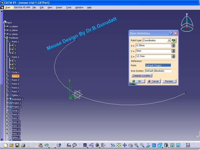 Mouse tutorials/design -Using CATIA Wireframe and Surface Design-Exercise -1 | PPT