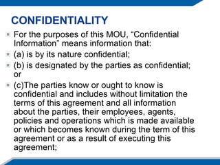 MoU for DAS Networks & Info Dominion | PPT | Business | Business and Finance