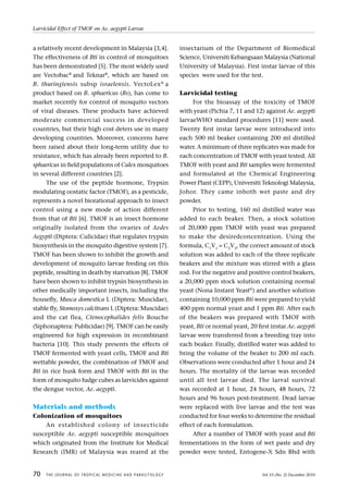 MOUSTICIDE™ - TMOF™ Published in The Journal of Tropical Medicine ...
