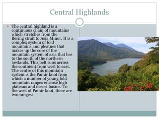 Moutains and plateaus | PPTX