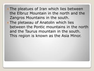 Moutains and plateaus | PPTX