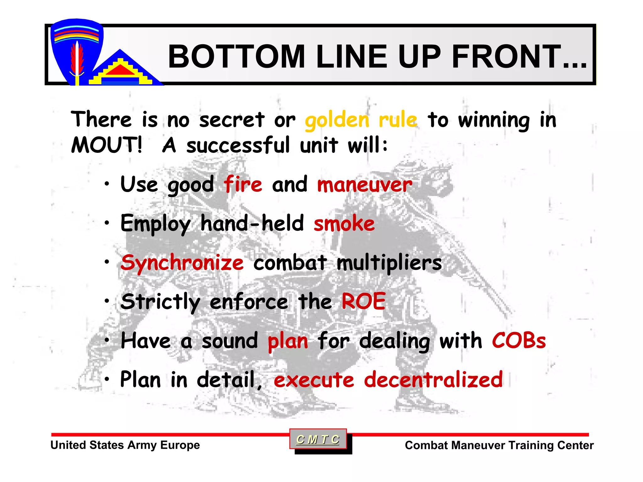 Mout Close Qtrs Combat Class[1] | PPT