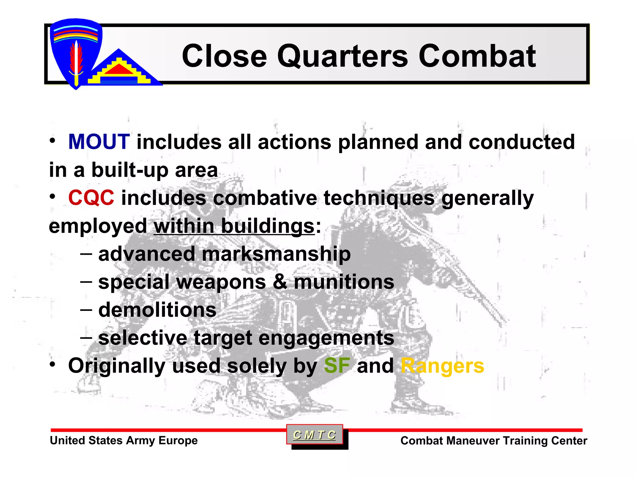 Mout Close Qtrs Combat Class[1] | PPT