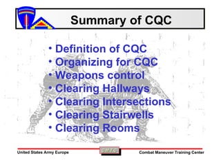 Mout Close Qtrs Combat Class[1] | PPT