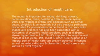 Mouth care | PPTX