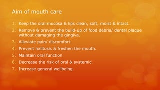 Mouth care | PPTX