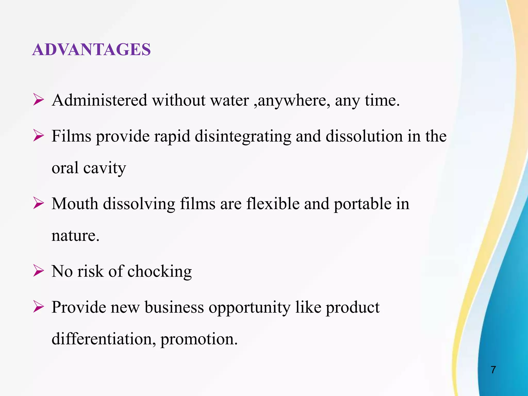 Mouth dissolving films | PPTX
