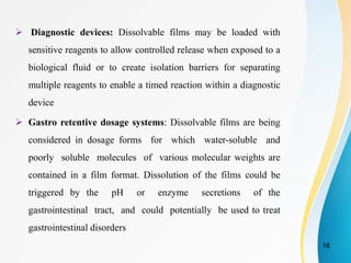 Mouth dissolving films | PPTX