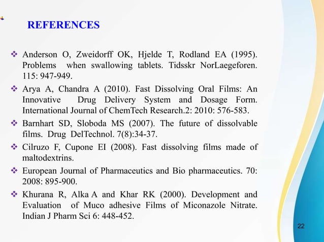 Mouth dissolving films | PPTX