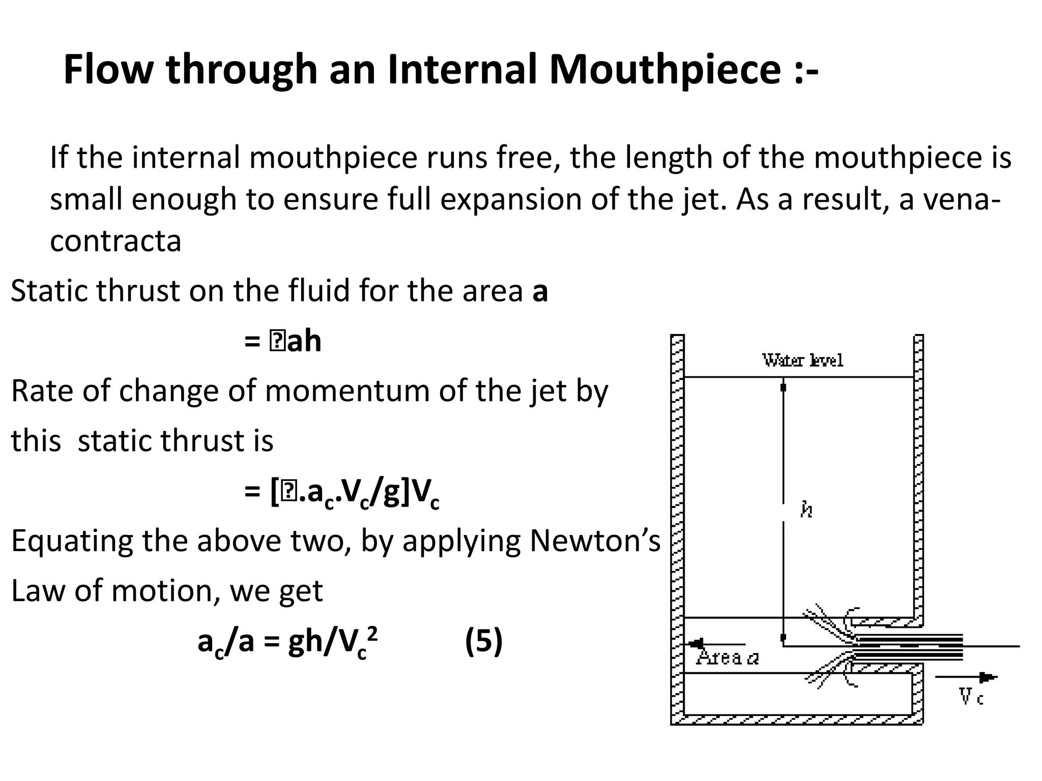 Flow through Mouthpieces | PPTX