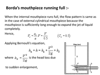 Flow through Mouthpieces | PPTX