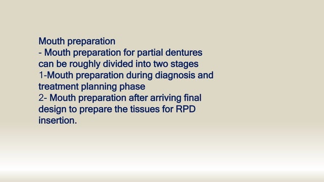 Mouth Preparation For Removable Partial Dentures.pptx