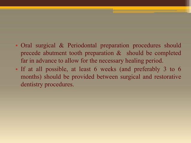 mouth preparation for rpd (2).pptx | Dental Health | Diseases and ...