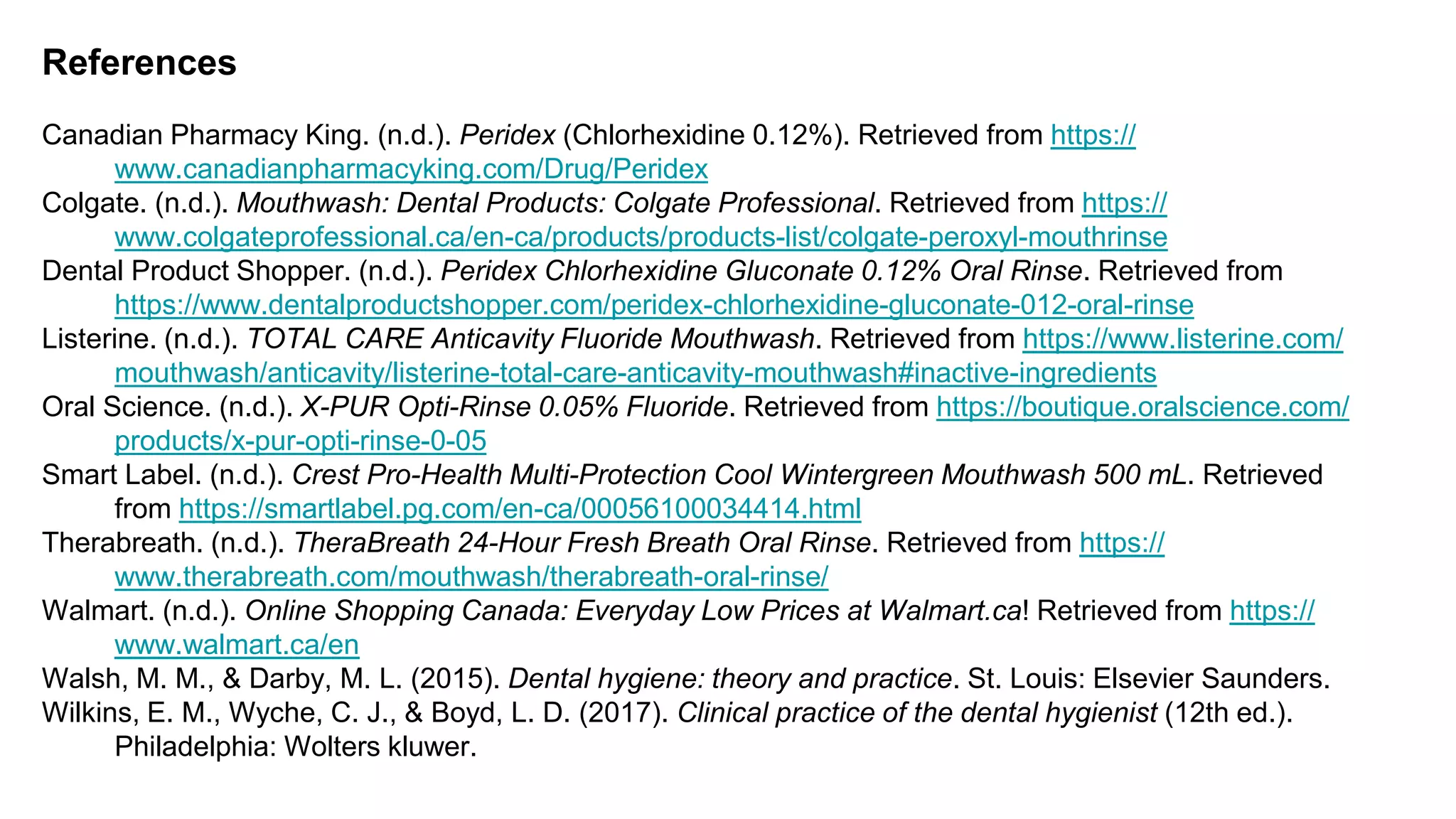 Mouth rinses for self-care seminar | PPTX