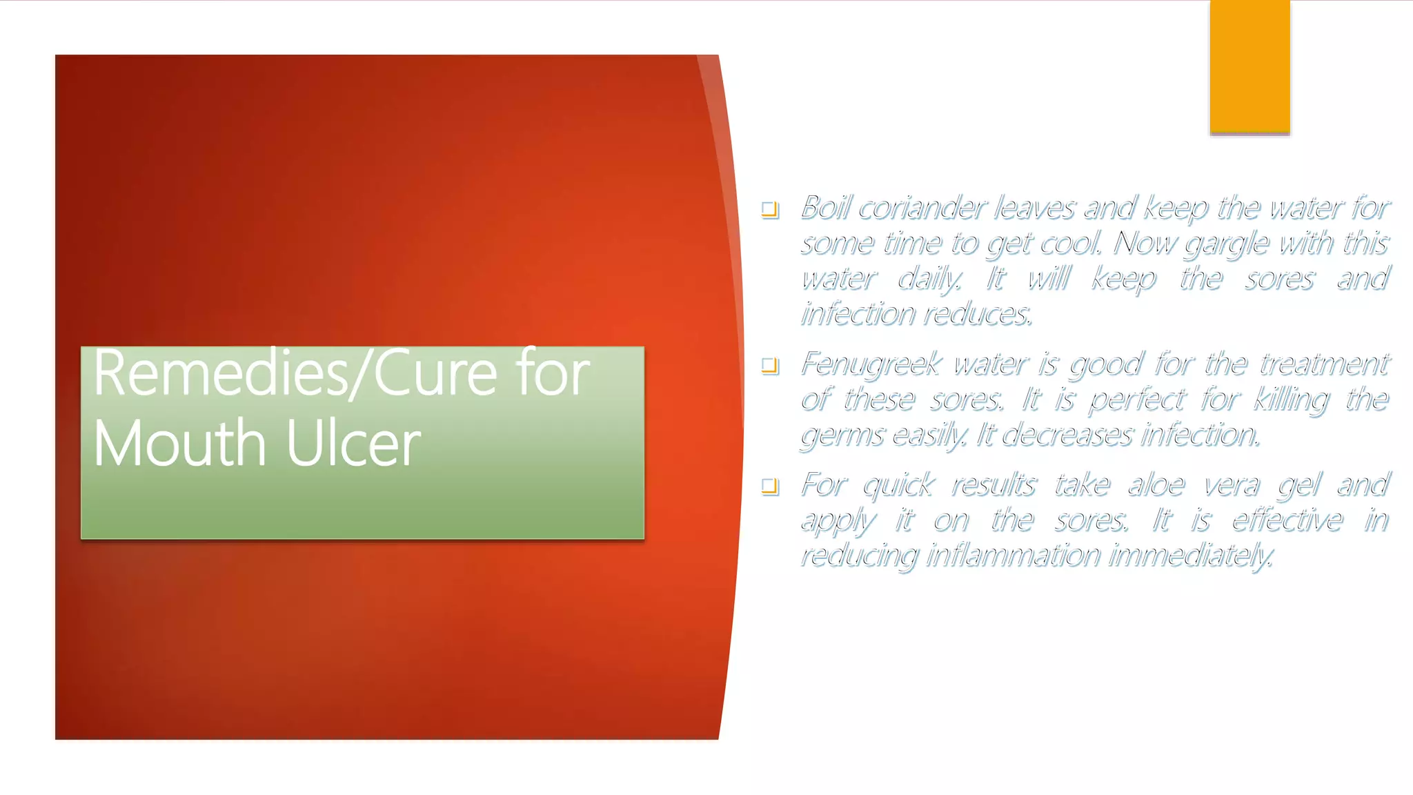 Mouth Ulcer and Cure | PPTX