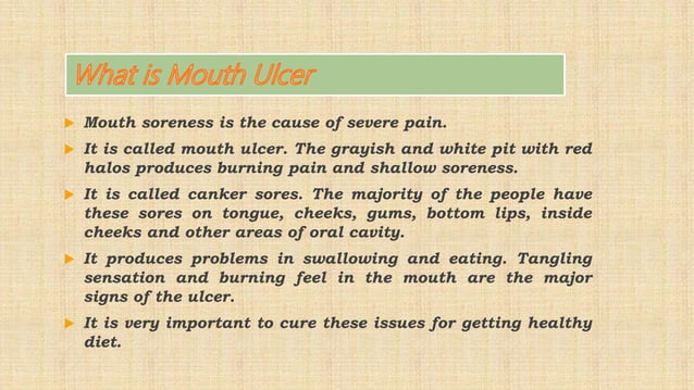 Mouth Ulcer and Cure | PPT