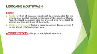 Mouthwashes in oral lesions | PPTX