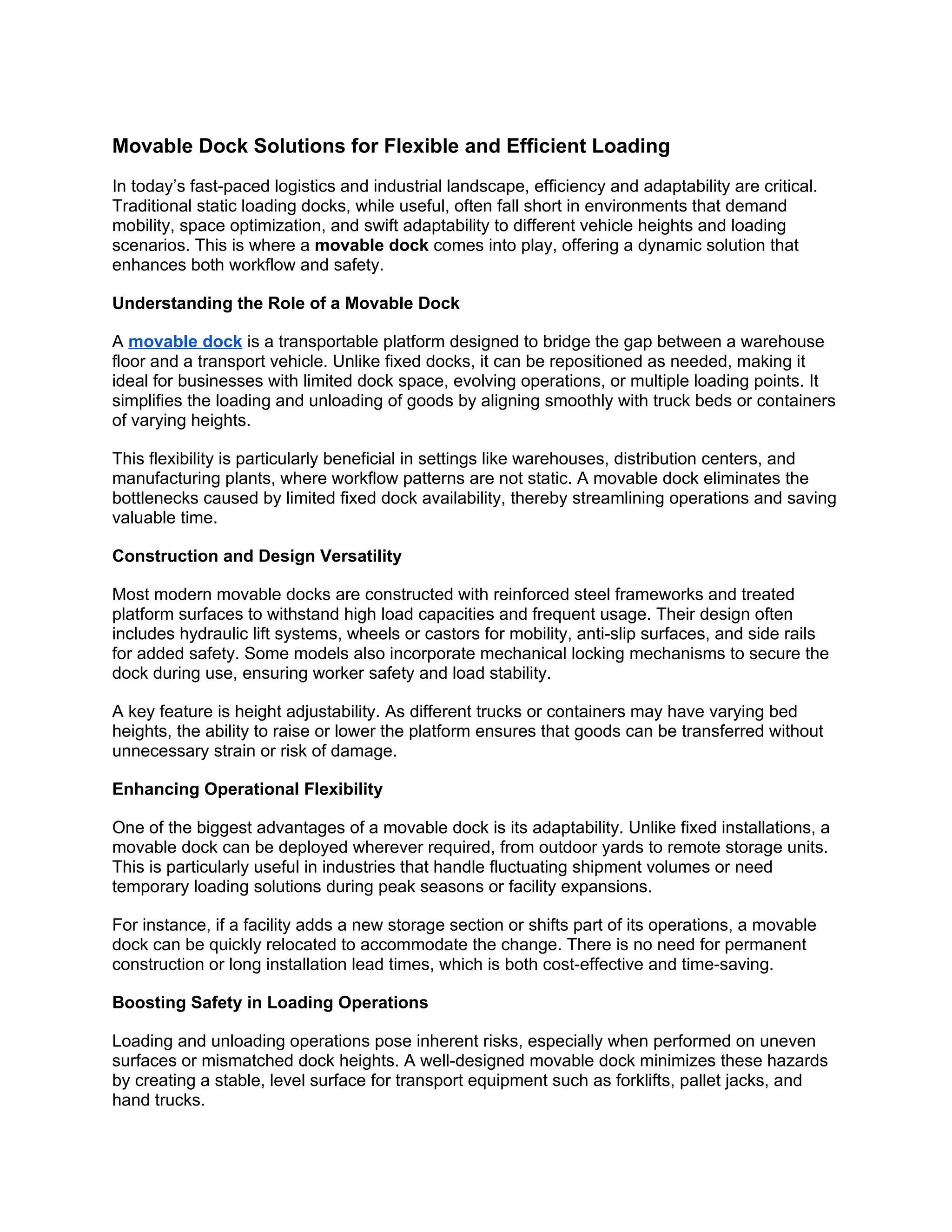 Movable Dock Solutions for Flexible and Efficient Loading.docx