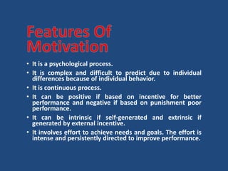Motivation & its theories | PPT