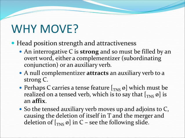 Head Movement and verb movement | PPT