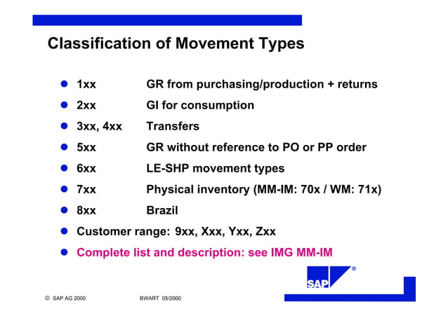Movement types-in-sap-mm | PDF | Technology & Computing