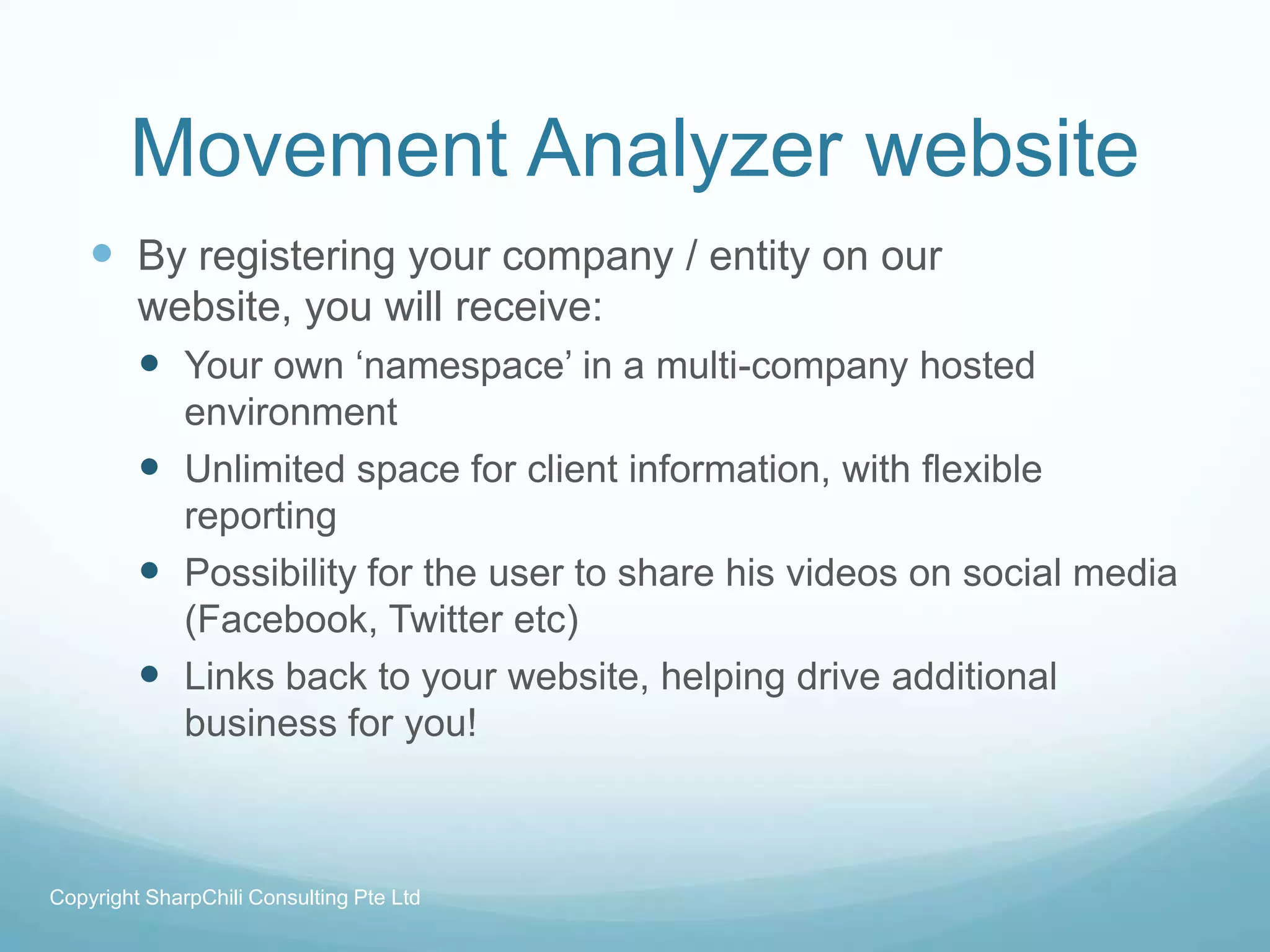Movement analyzer beta v0.1 | PPTX | Computer Software and Applications | Computing