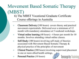 Movement based somatic therapy israel presentation march 2013 | PDF
