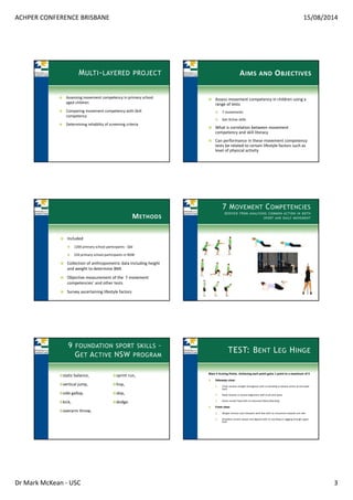 Movement competency presentation ACHPER 2014 conference | PDF