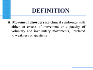NEUROLOGY MOVEMENT DISORDER PATIENT NURSING CARE | PPT