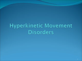 Movement disorders lecture | PPT