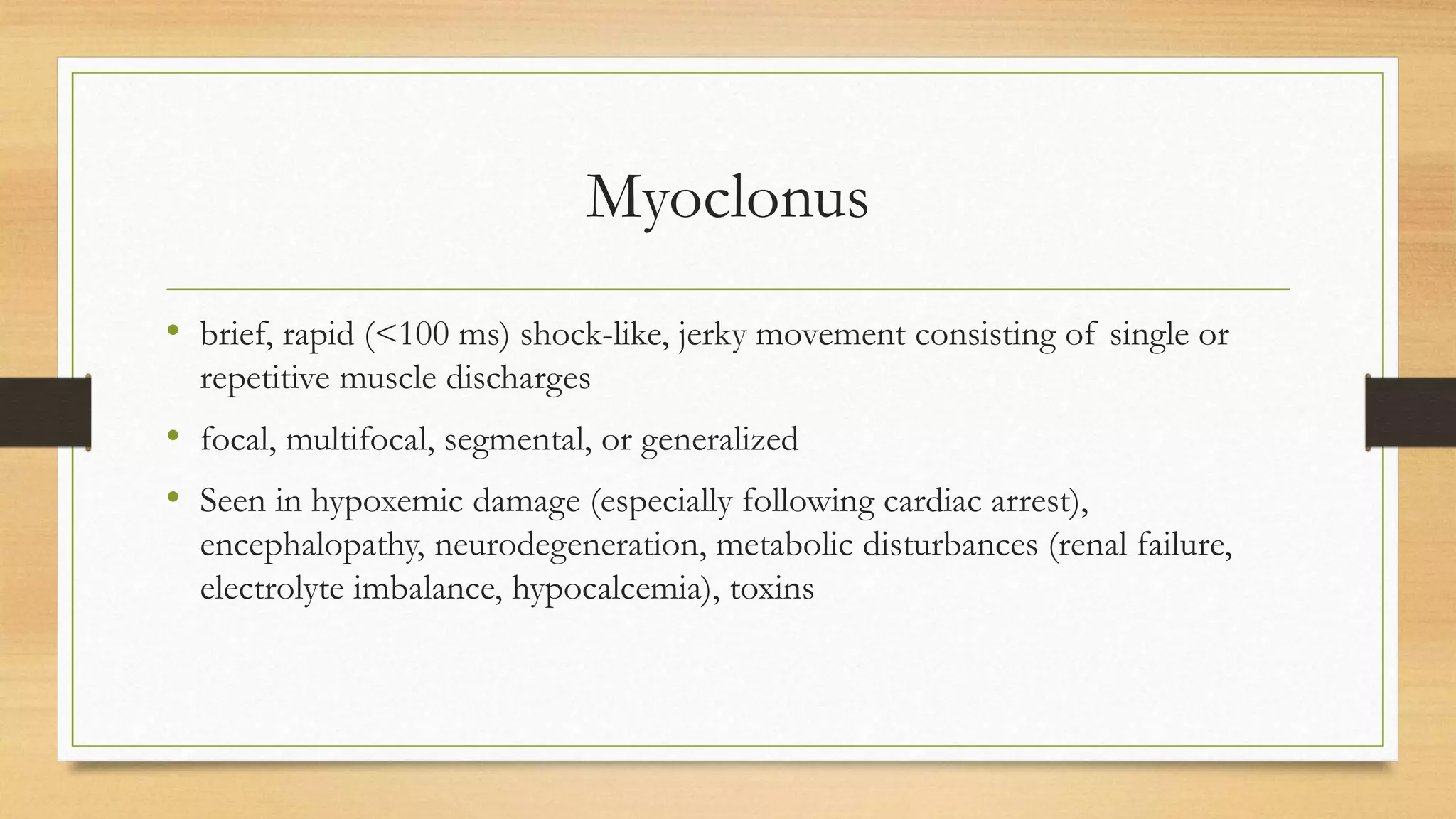 Movement disorders | PPTX