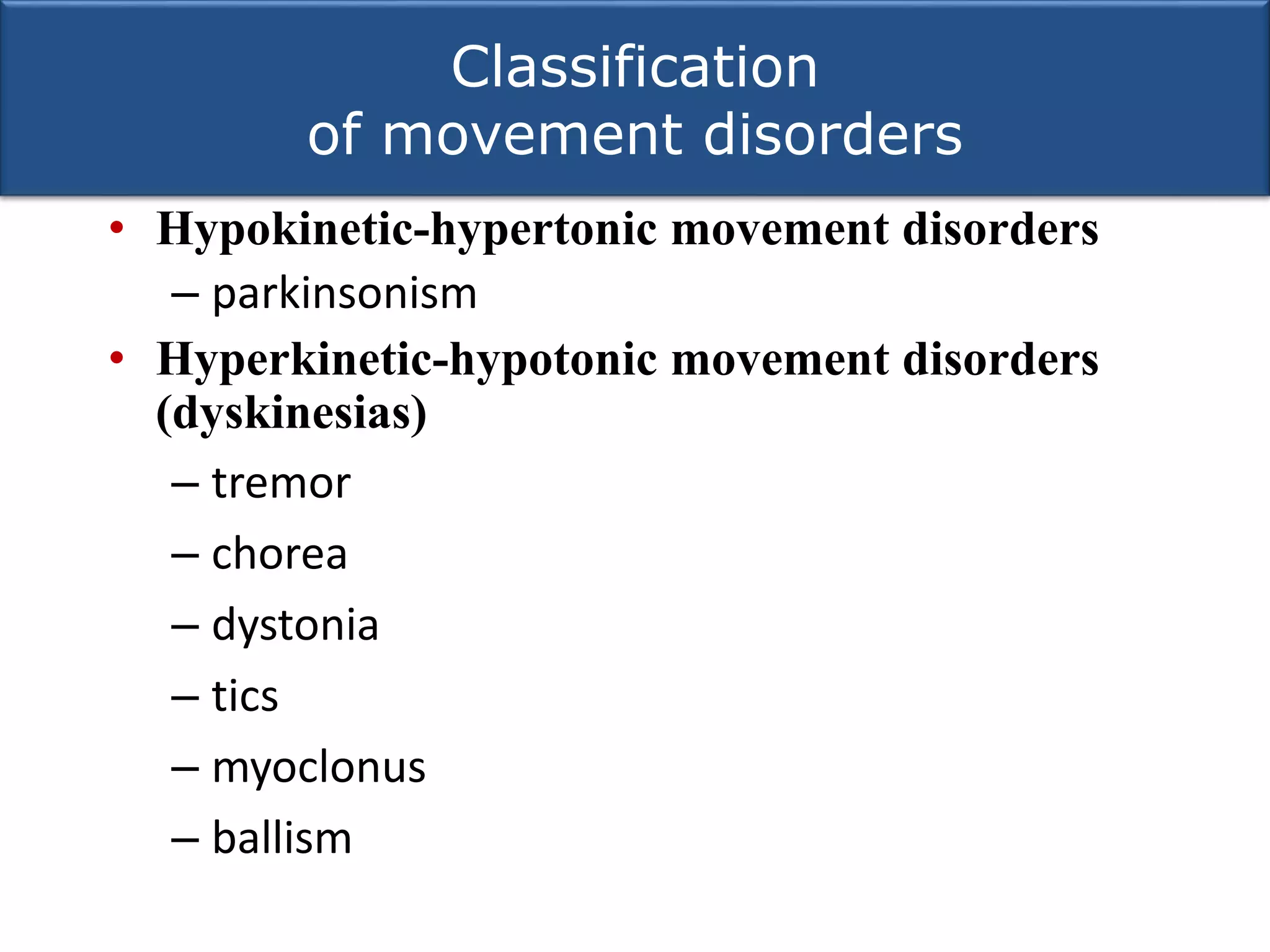 Movement disorders | PPTX
