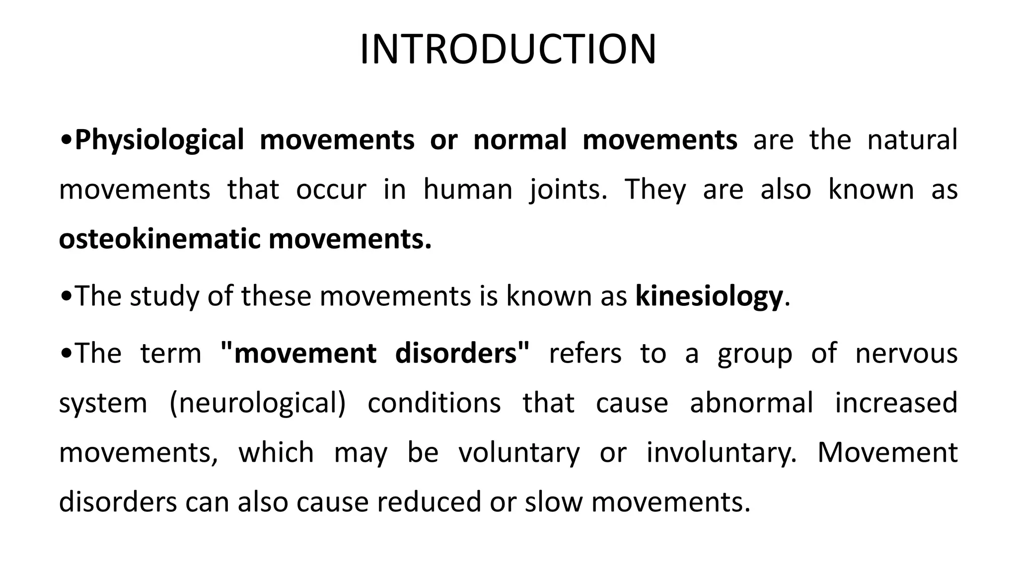 Movement disorders | PPTX