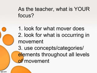 Movement Education Framework | PPT