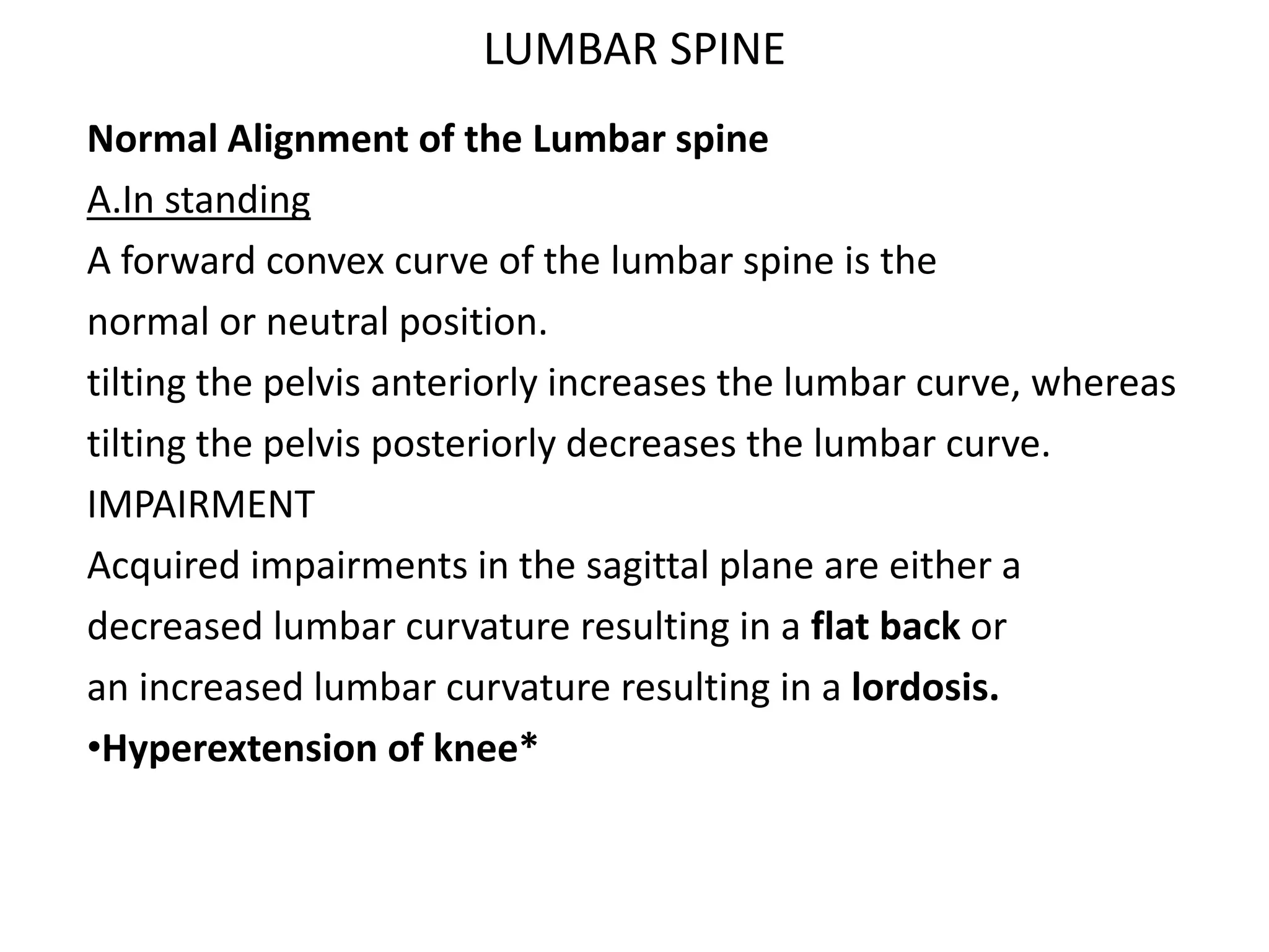 Movement impairments of cervical and lumbar spine | PPTX