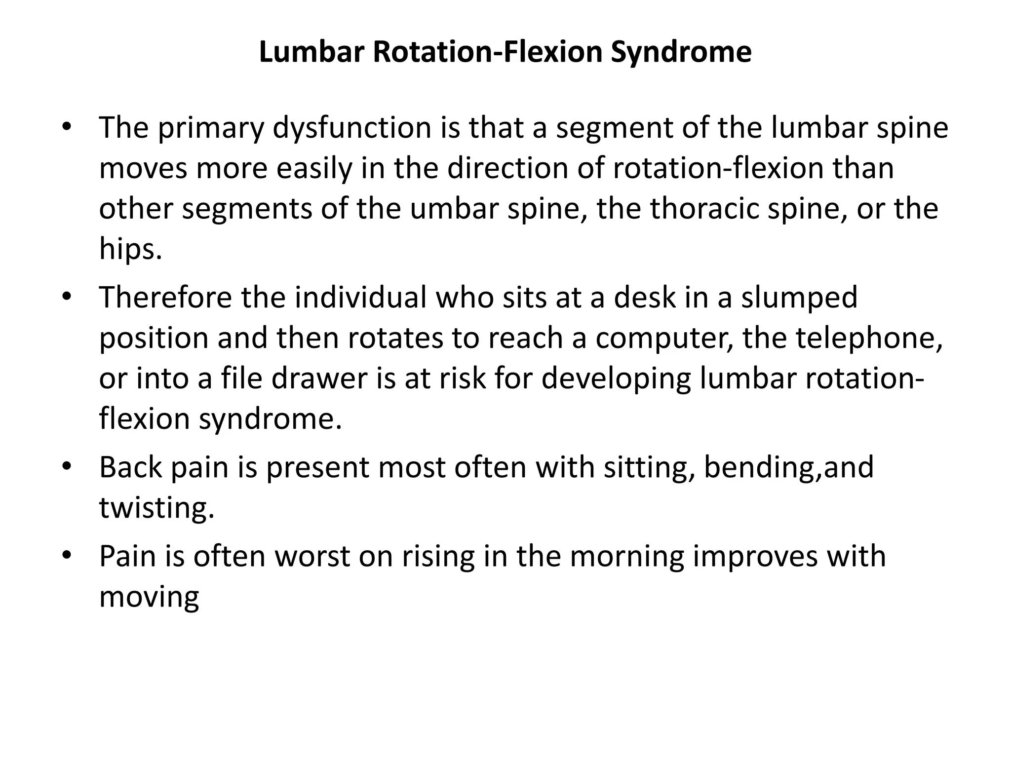 Movement impairments of cervical and lumbar spine | PPTX