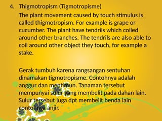 MOVEMENT IN PLANT PRESENTATION JUNIOR HIGH SCHOOL | PPT