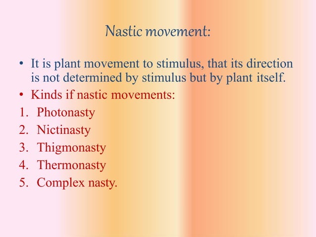 Movement in plants | PPTX | Biological Sciences | Science