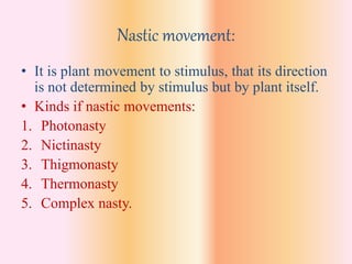Movement in plants | PPTX