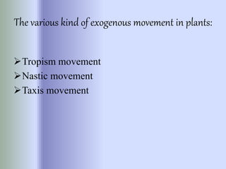 Movement in plants | PPTX