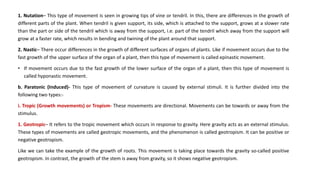 Movement in plants | PPTX